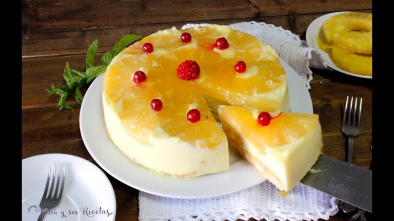 Deliciosa receta de tarta de piña fría con cuajada: sorprende a todos ...